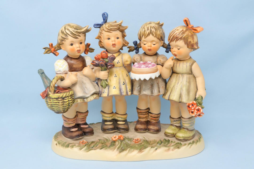 MINT IN BOX 9 3/4" Hummel We Wish You the Best Figurine #600, 4 Girls ...