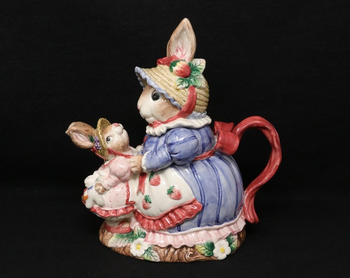 VERY NICE Fitz and Floyd Teapot, Bonnet Hill, Fitz and Floyd Bunny ...