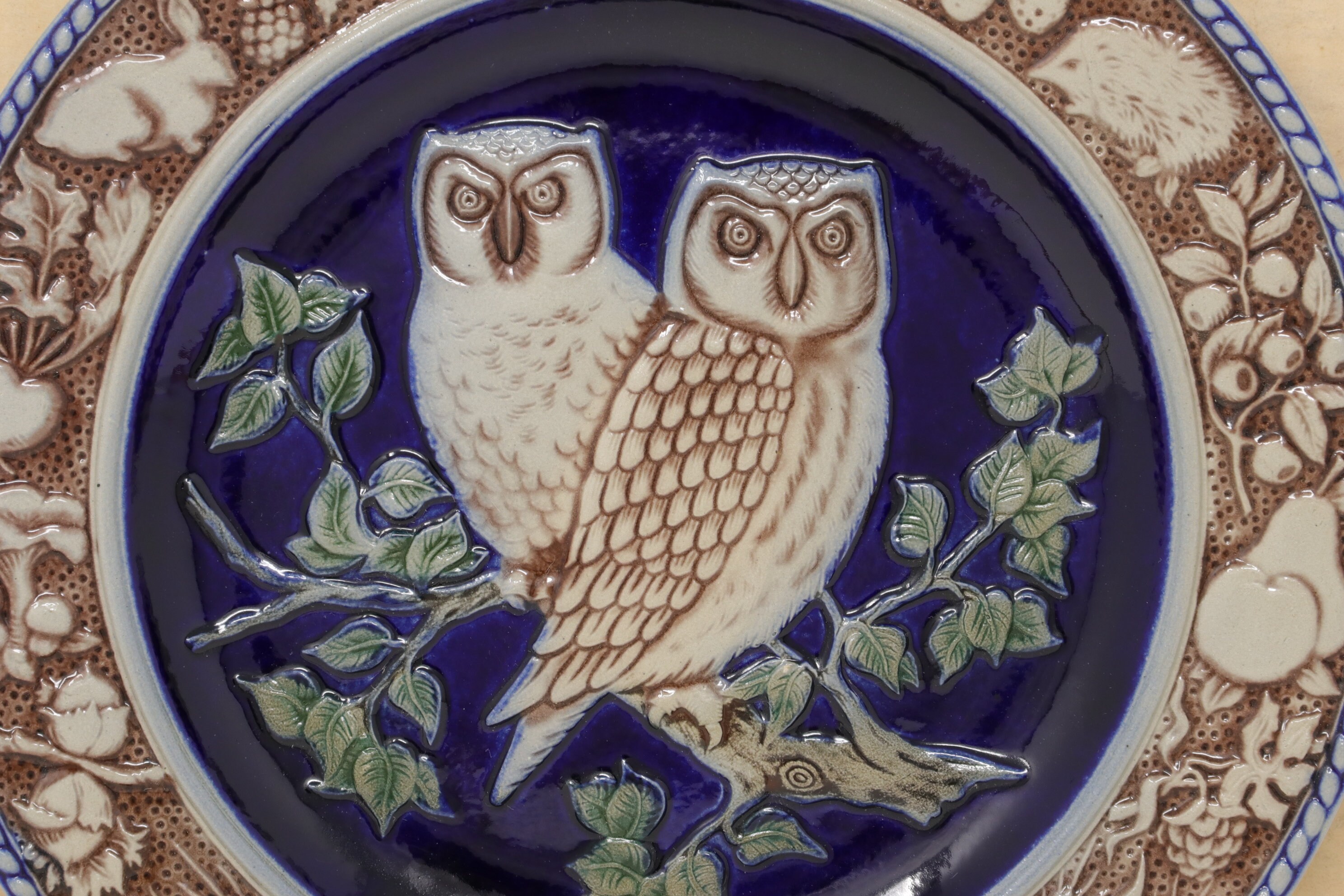 IN BOX 10 Goebel owls plate saltglazed stoneware plate | Etsy