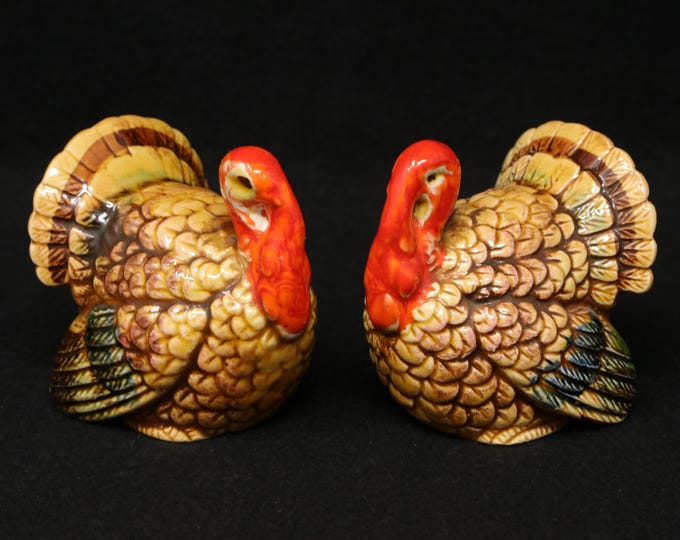 VINTAGE Thanksgiving Turkey Salt and Pepper Shakers, Pair of Turkey S&P ...