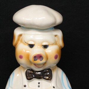 10" Mid Century Pig Chef Figural Spoon Holder, Ceramic Figurine, Fun ...