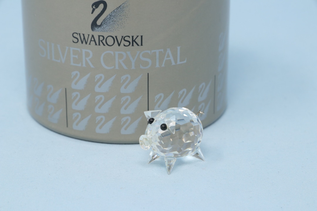 MINT IN BOX Swarovski Pig Figurine #7657 Nr 27, Small 1 Inch Long ...
