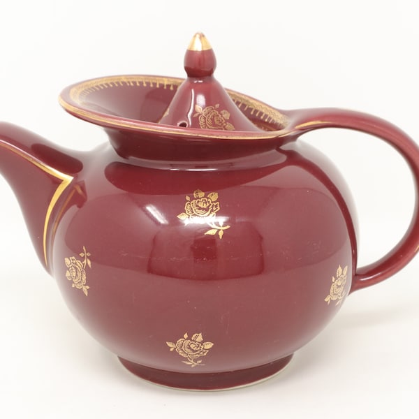 Maroon Teapot - Etsy