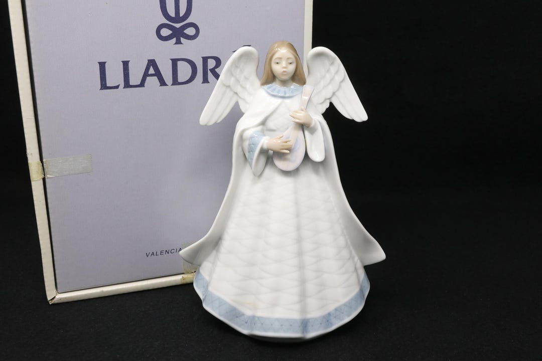 VERY NICE in BOX Lladro Angel Figurine/ Tree Topper, Angelic Melody ...