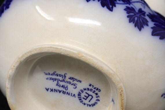 Gefle Upsala Ekeby flow blue milk pitcher Art & Collectibles Fine Art ...