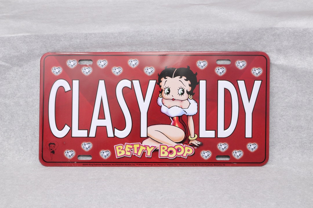 NICE 11 3/4 Betty Boop License Plate, Clasy Ldy Betty Boop Art ...