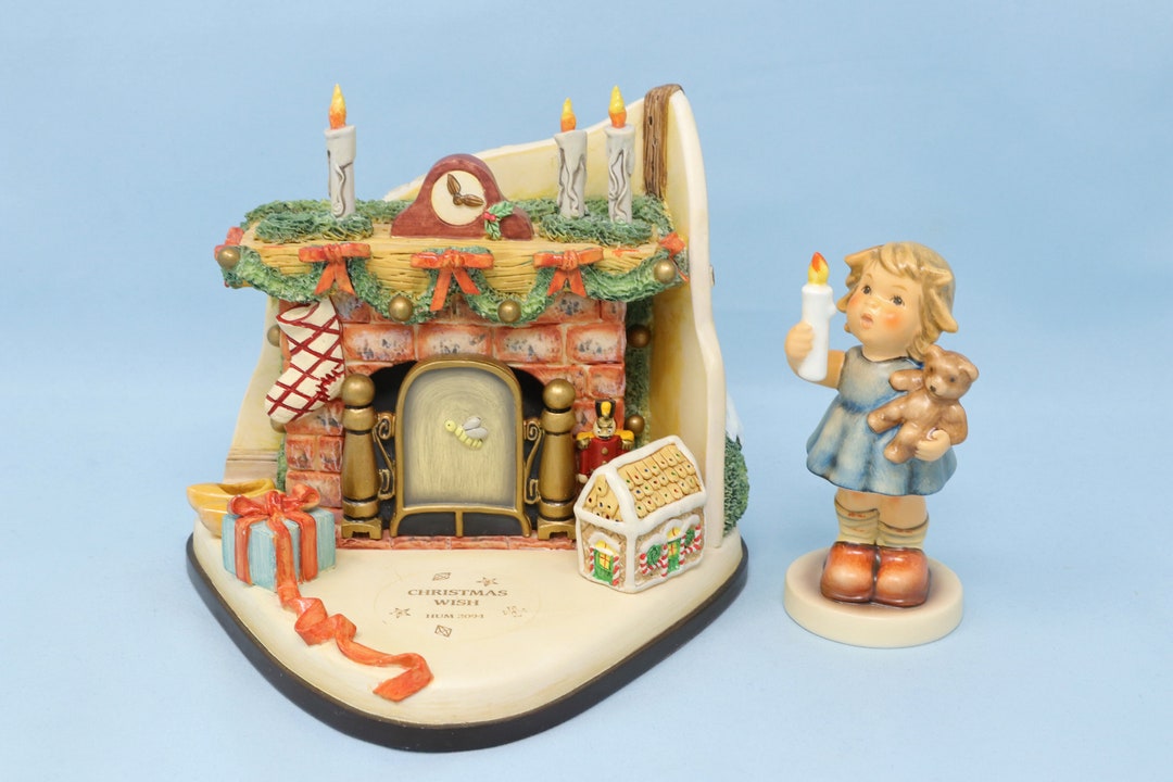 NEAR MINT Hummel Christmas Wish Display With Music Box, Hummelscape ...