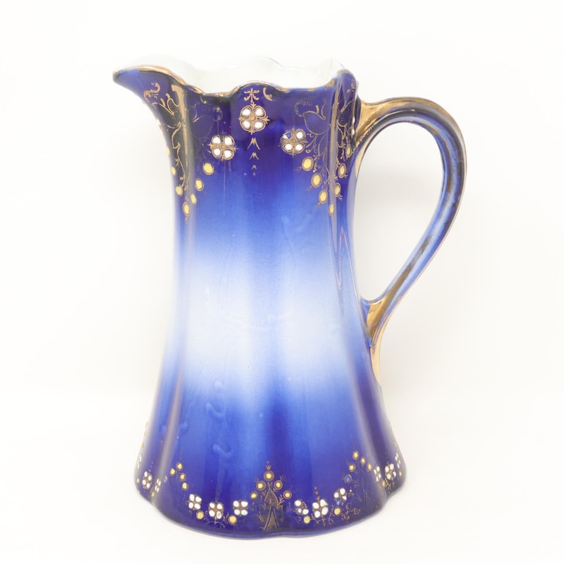 Flow Blue Pitcher - Etsy
