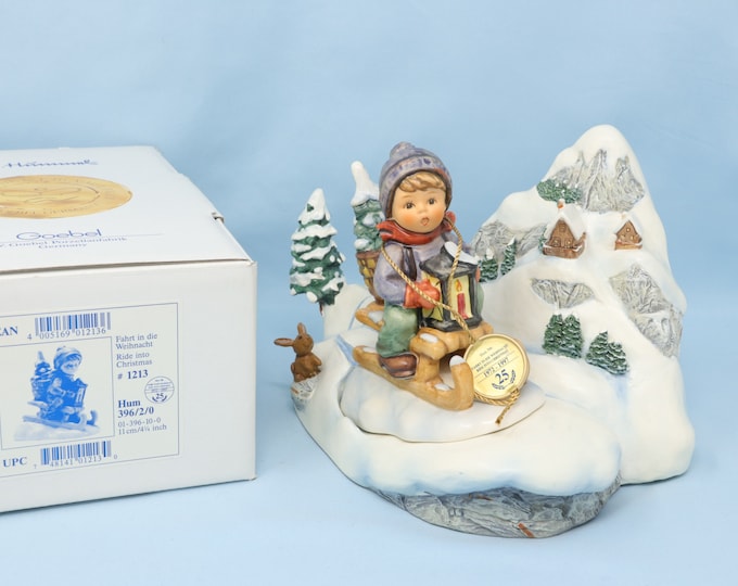 RARE Hummel Winter Rides Hummelscape #940-D With Ride Into Christmas ...