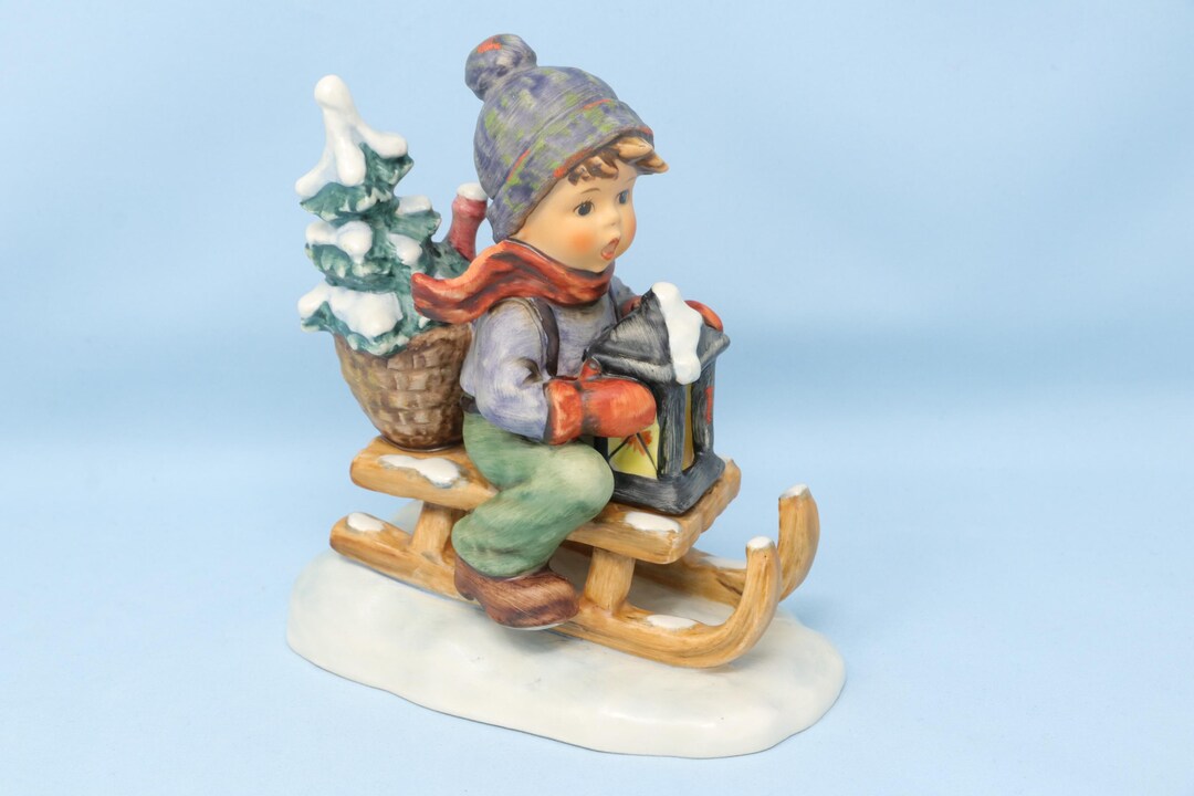 VERY NICE Hummel Figurine Ride Into Christmas #396, 5 3/4" Tall, TMK6 ...