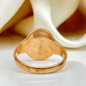 Chunky Vintage 9ct Gold Oval Signet Ring - Etsy