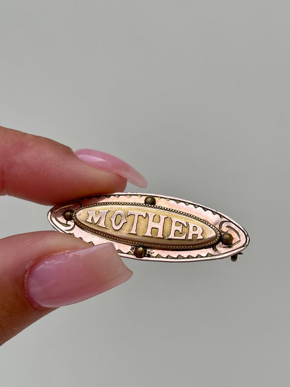 Victorian Rolled Gold Mother Brooch - Etsy