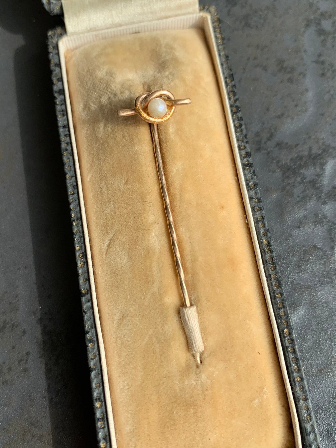 Antique 9ct Yellow Gold Pearl Knot Pin Brooch - Etsy