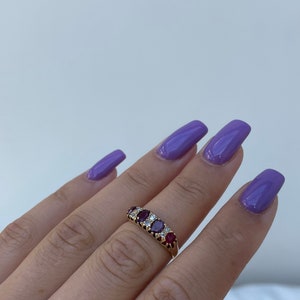 Antique 18ct Yellow Gold Ruby and Diamond 4 Stone Ring - Etsy