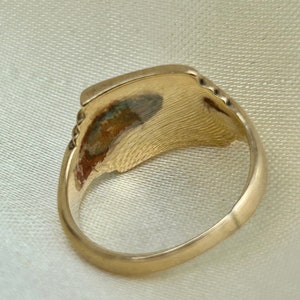 Chunky Vintage 9ct Yellow Gold Signet Ring - Etsy