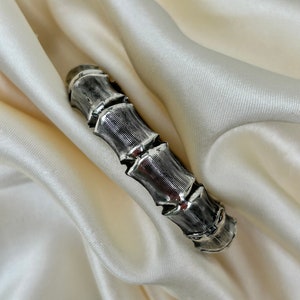 Vintage Silver Bamboo Bangle Bracelet - Etsy