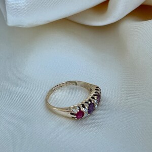 Antique 18ct Yellow Gold Ruby and Diamond 4 Stone Ring - Etsy