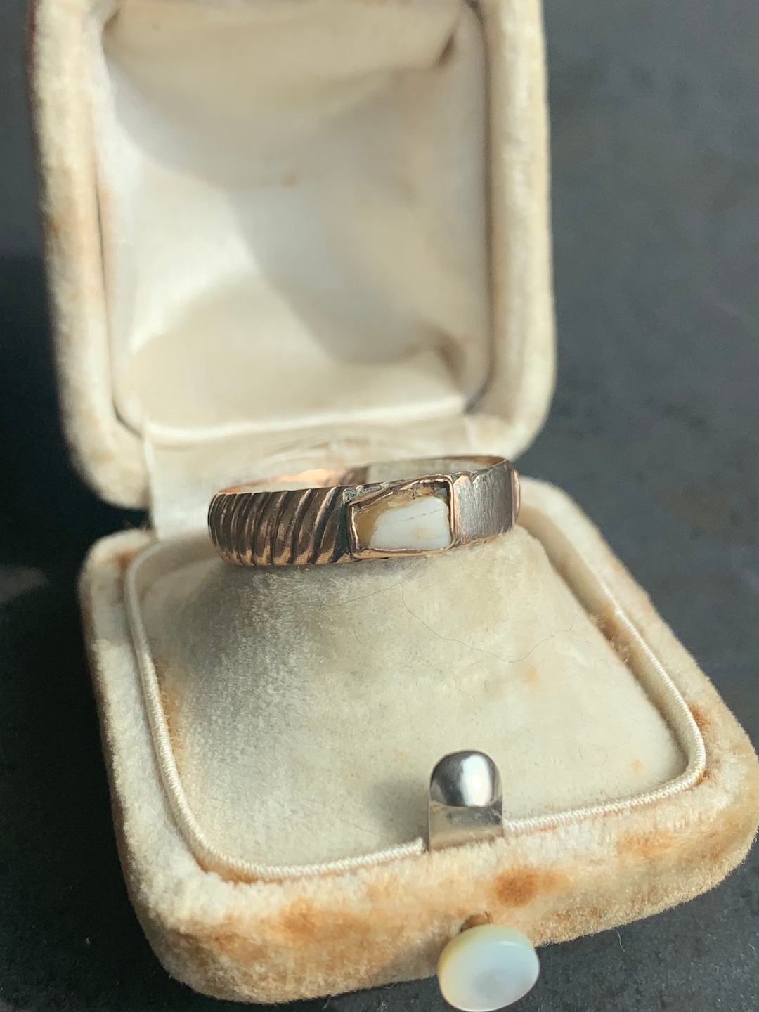 Antique Victorian Gold Milk Tooth Ring With Inscription - Etsy