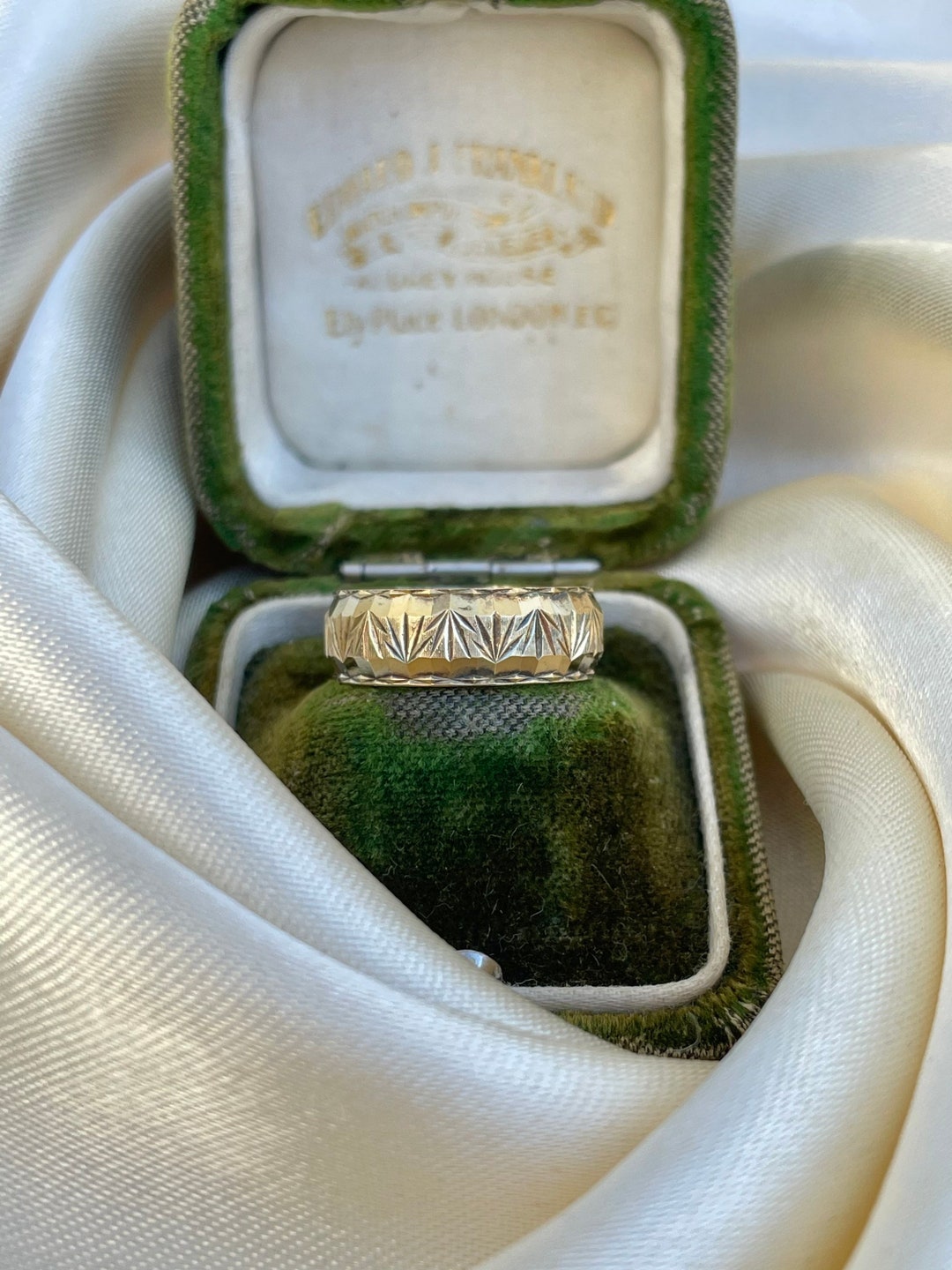 Vintage Silver With Gold Overlay Band Stacker Ring - Etsy UK