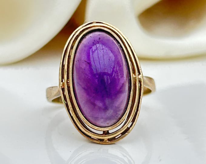 Stunning Unusual Vintage Stylish Thick Heavy 375 9ct Gold Mounted ...