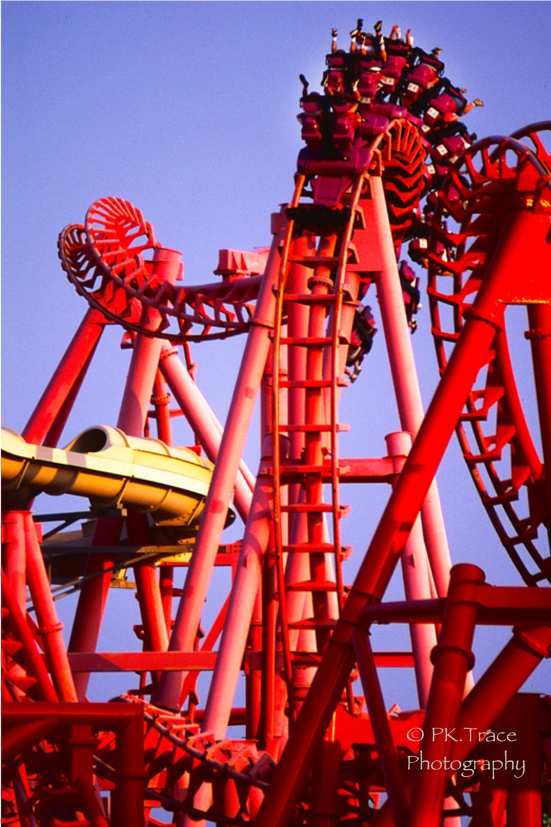 Red Roller Coaster..e - Etsy