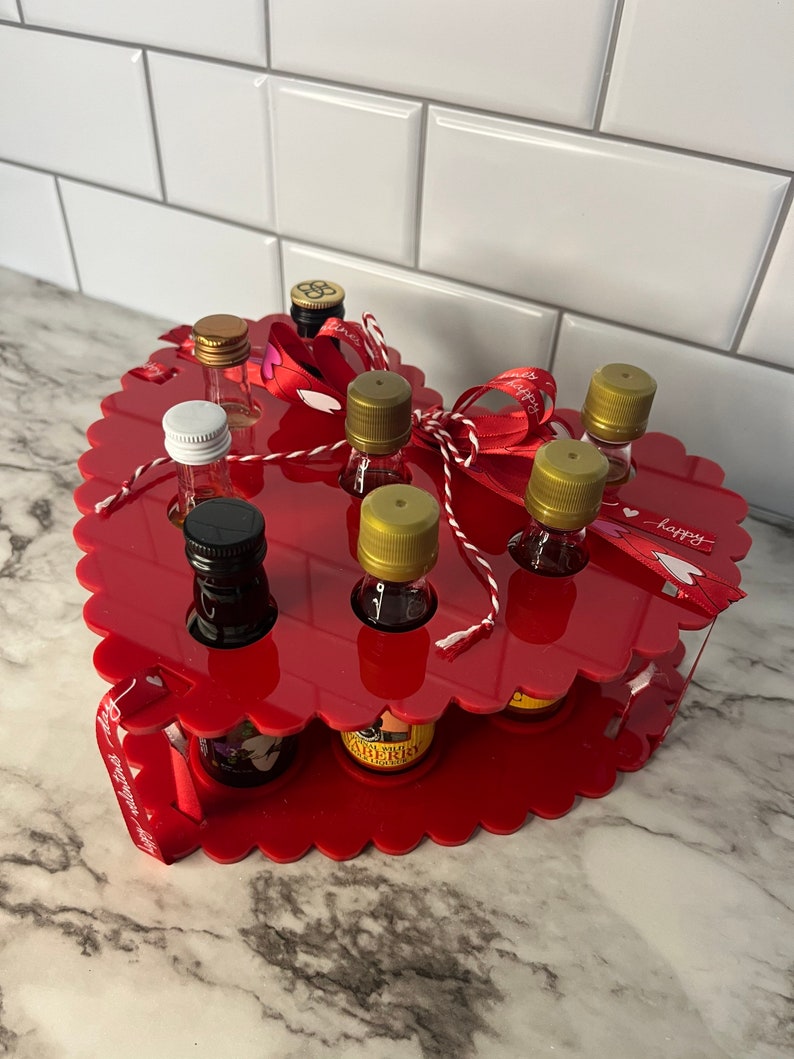 Mini Alcohol Bottle Stand - Heart Cake (alcohol Not Included) - Etsy