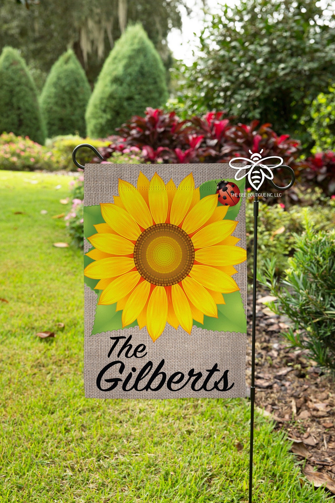 Personalized Sunflower Flag, Sunflower Welcome Flag, Sunflower House ...