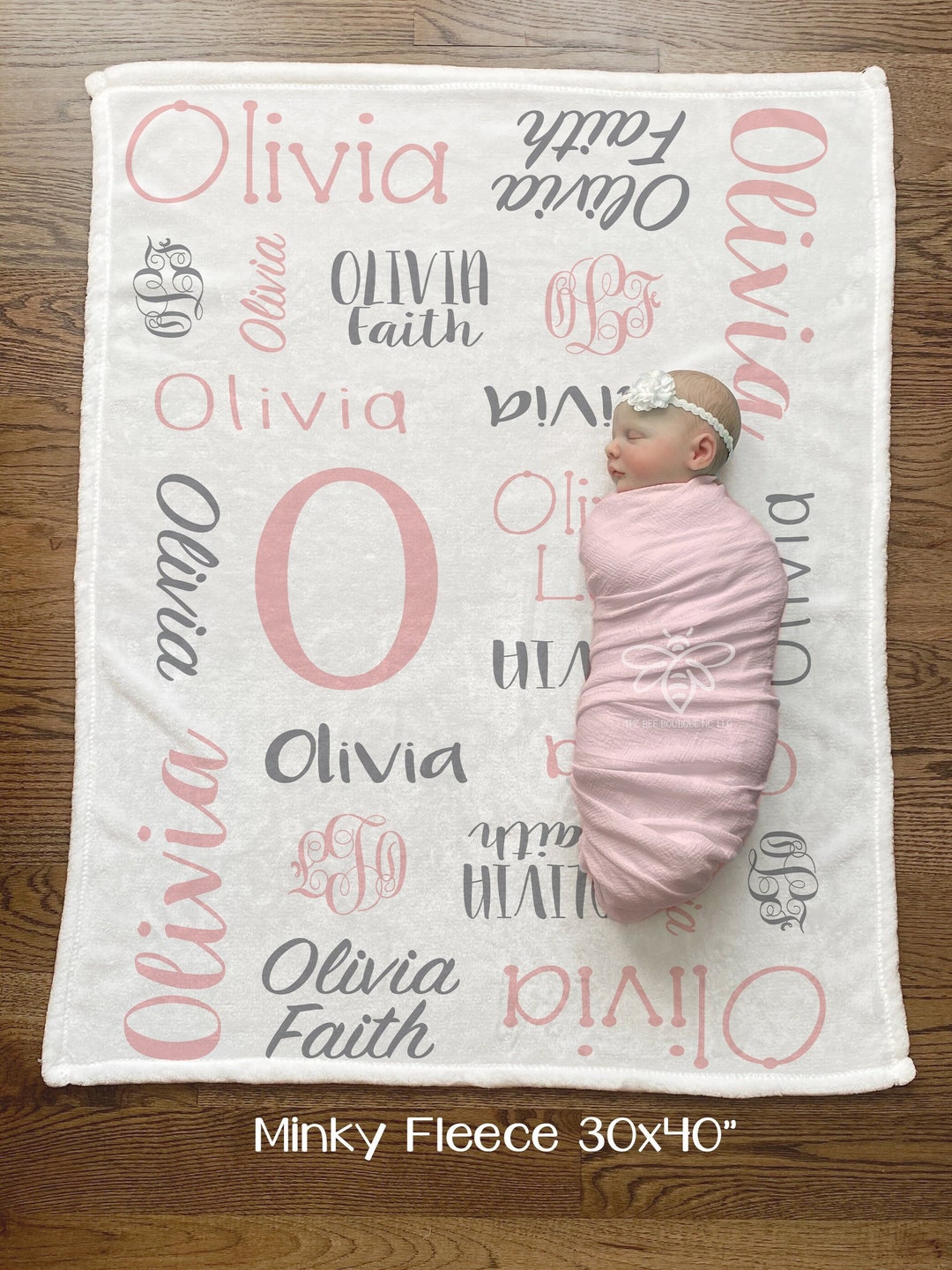 Personalized Baby Blanket, Baby Name Blanket, Nursery Blanket, Stroller ...