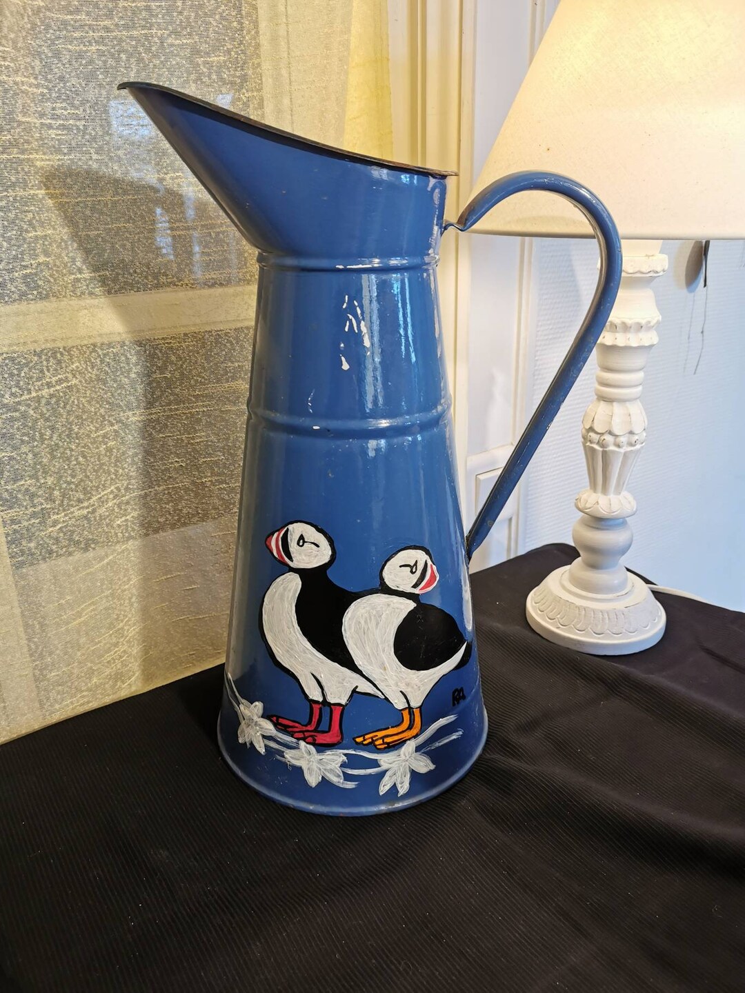 Pitcher Vintage Puffin Vase - Etsy