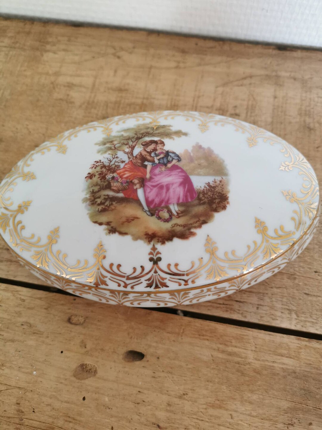 Vintage Porcelain Box - Etsy