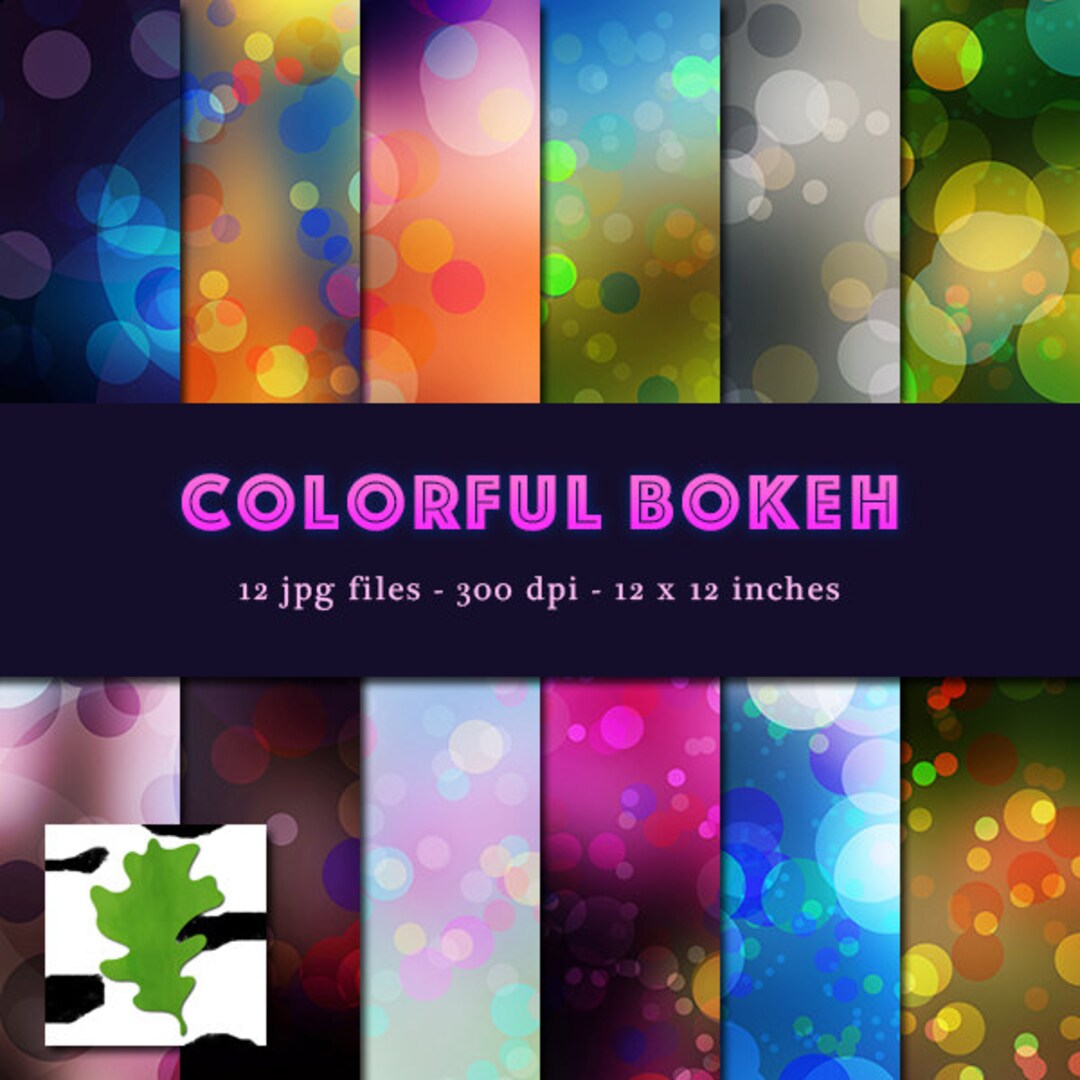 Colorful Bokeh Digital Paper Textures - Etsy