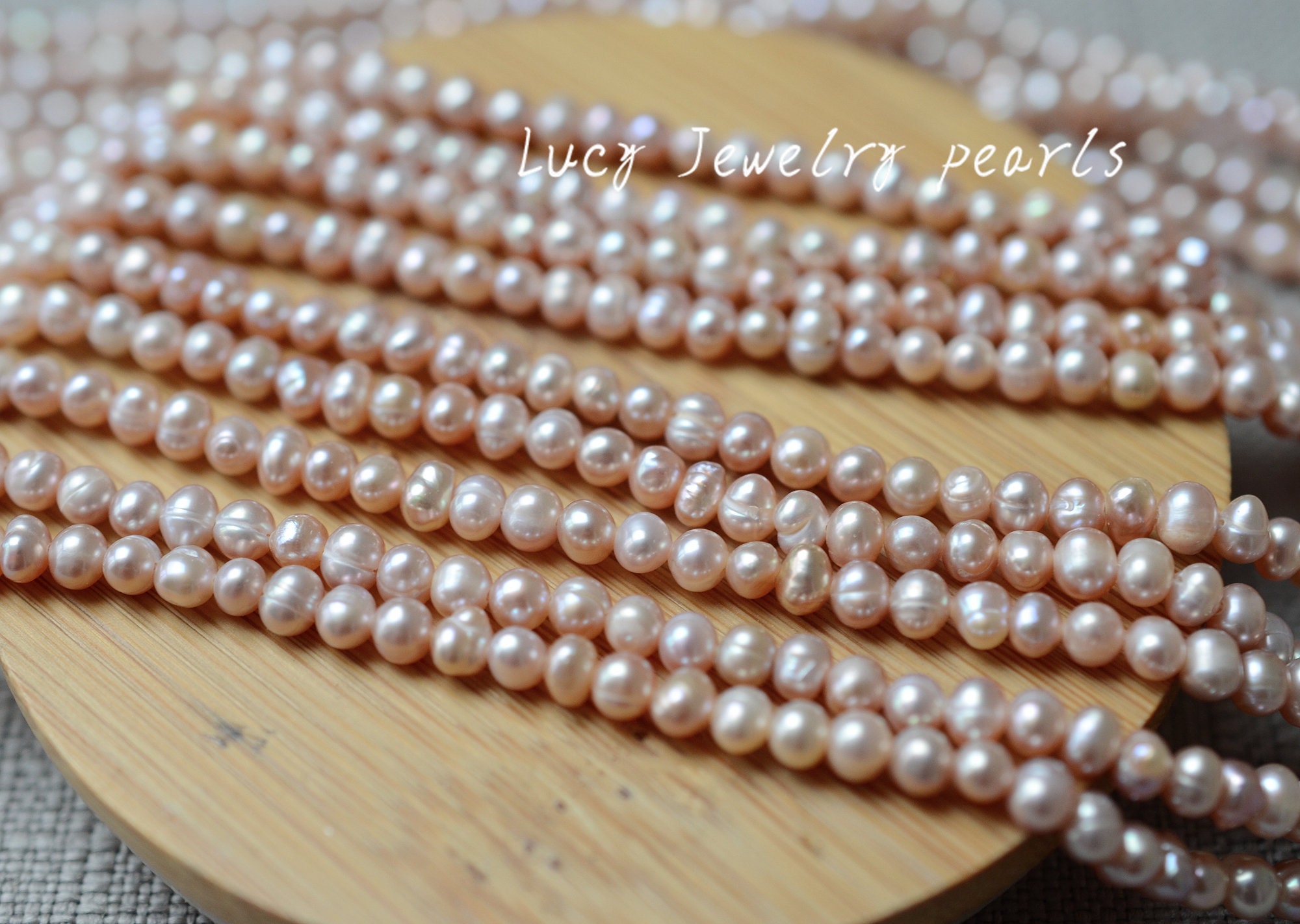 Seed Pearl 3.8-4mm Loose Pearl Necklace Potato Pearl Necklace - Etsy
