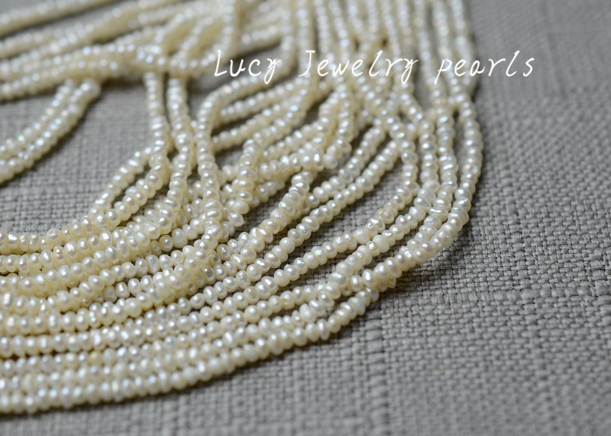 Seed pearl 2.7mm natural white freshwater pearl necklace | Etsy