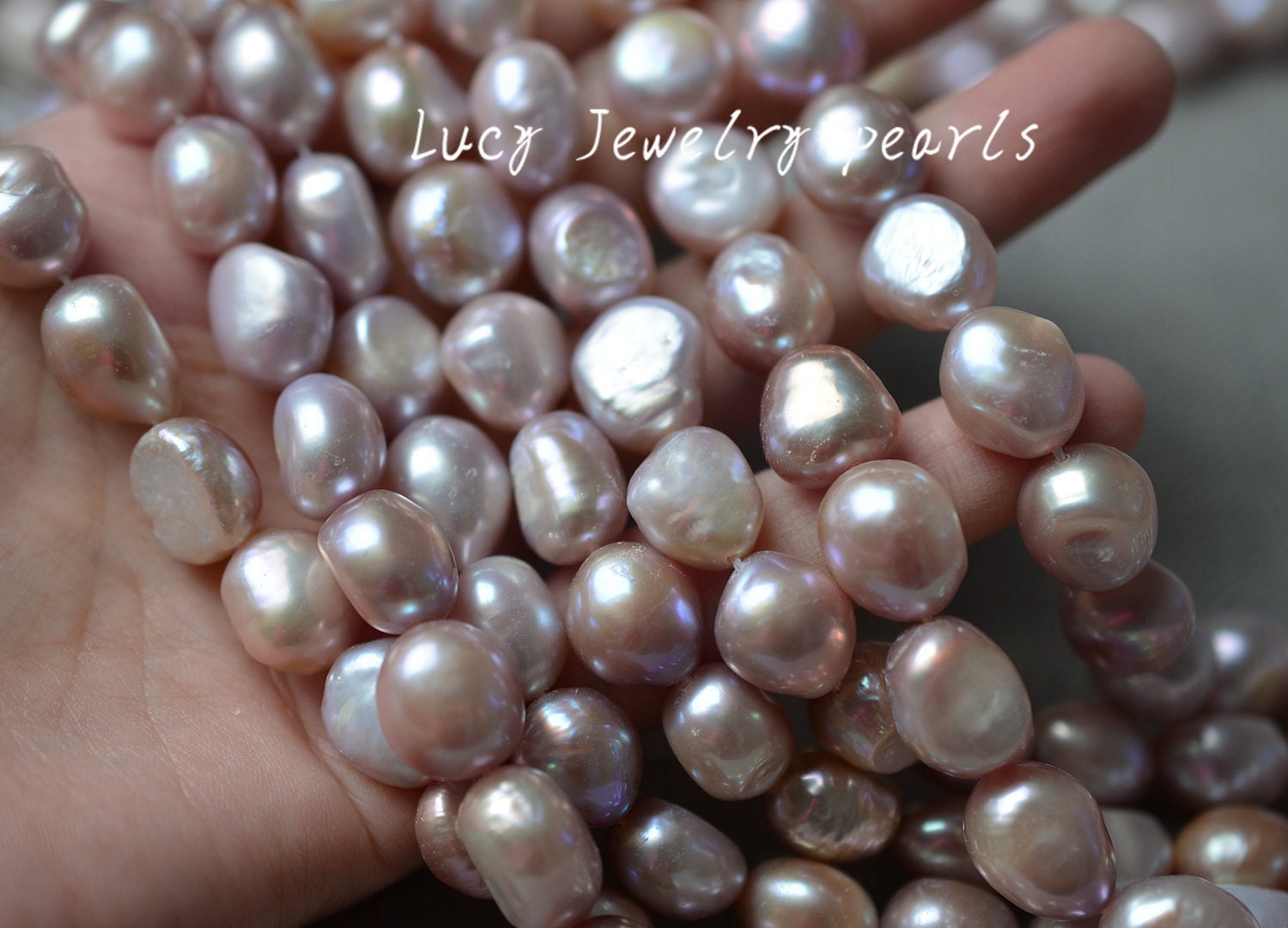 Natural purple Baroque pearl necklace 10.5-10.8mm loose pearl | Etsy