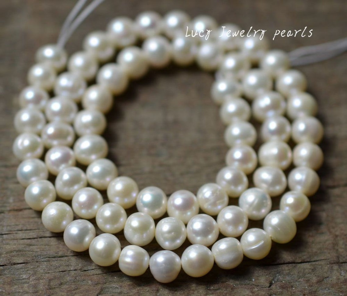 Potato Pearl 5.5-6.3mm Wholesale Natural White Freshwater Pearl ...