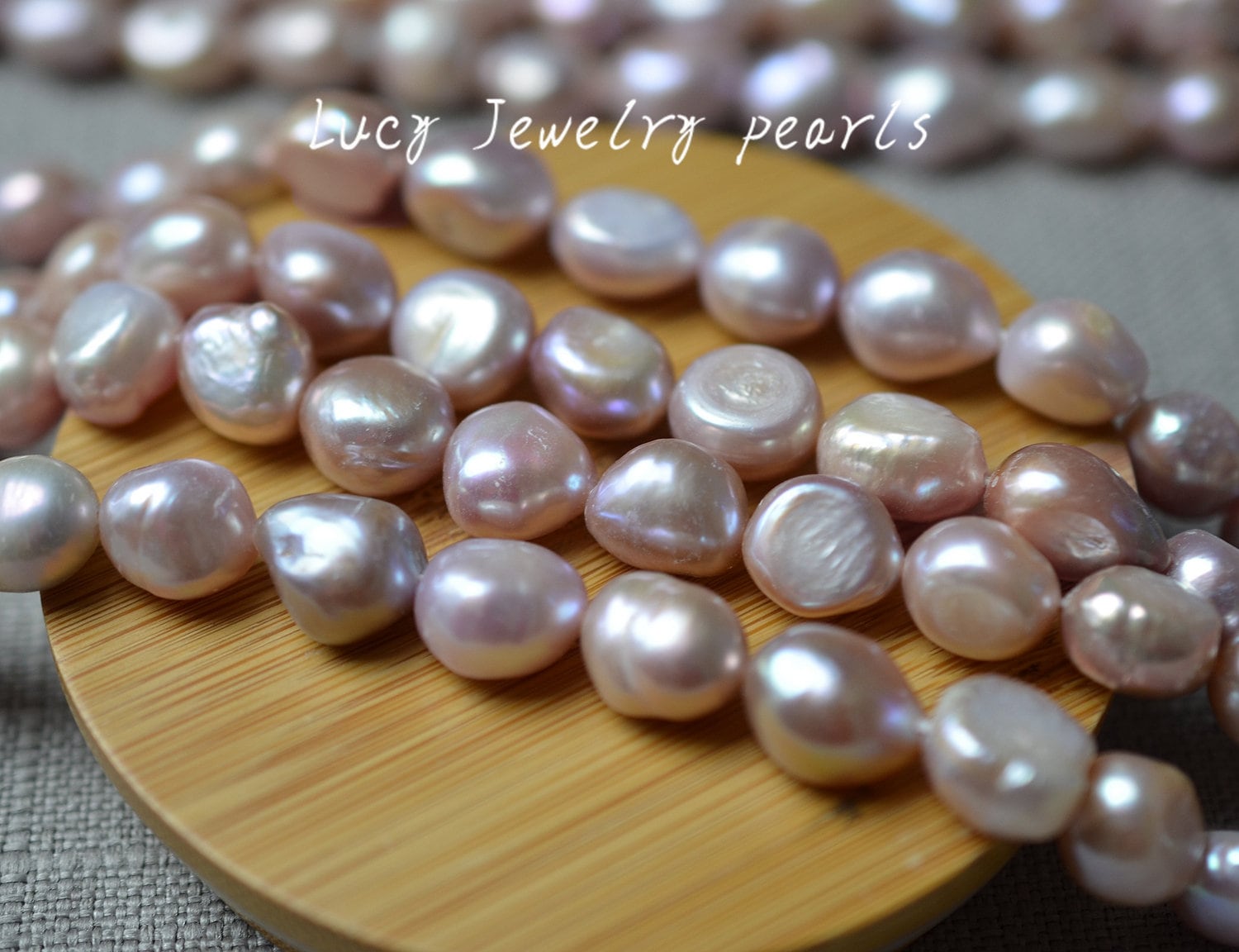 Natural purple Baroque pearl necklace 10.5-10.8mm loose pearl | Etsy