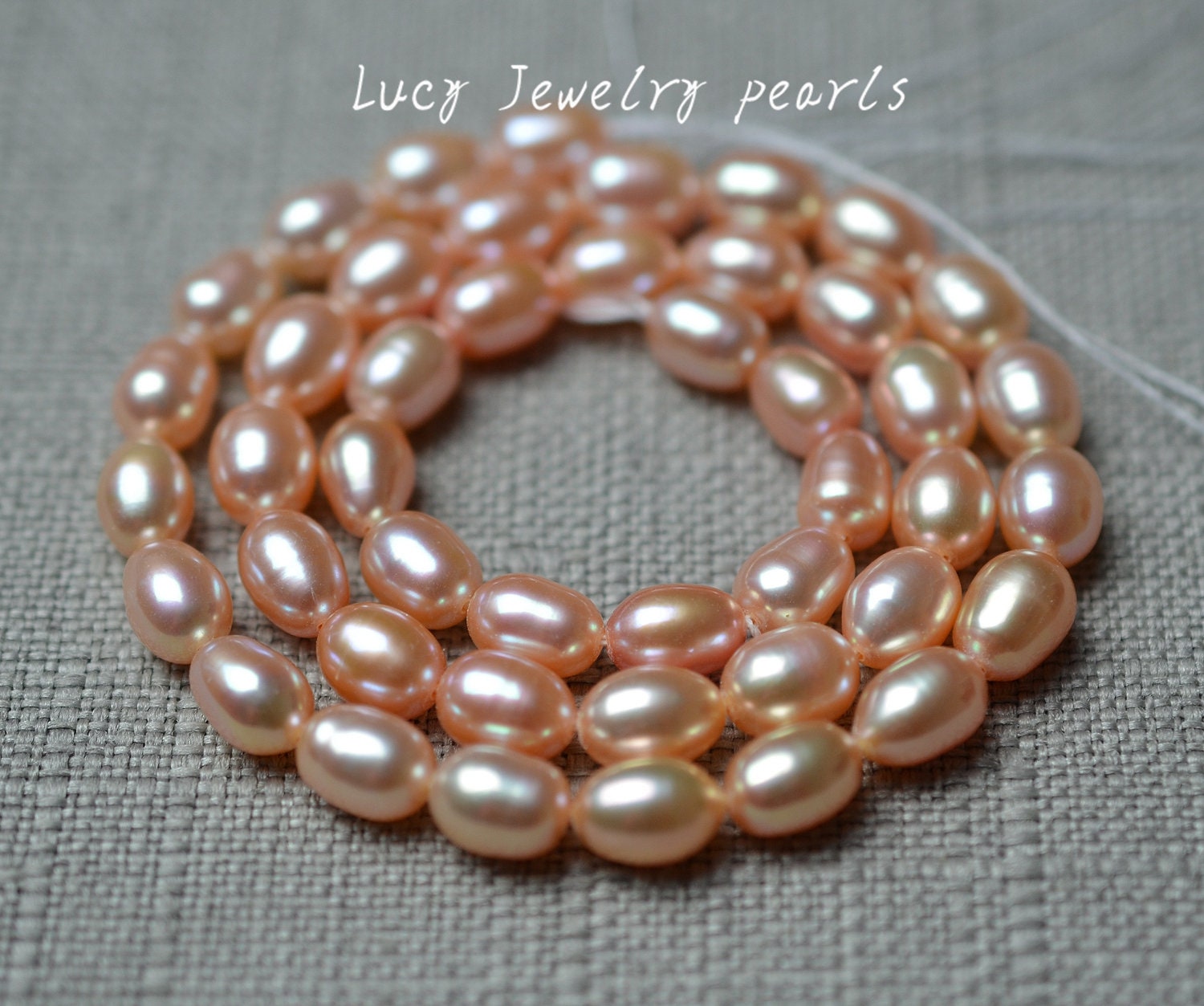 Natural Peach Oval Pearl Necklace Good Pearl 6.5-7mm Wholesale - Etsy