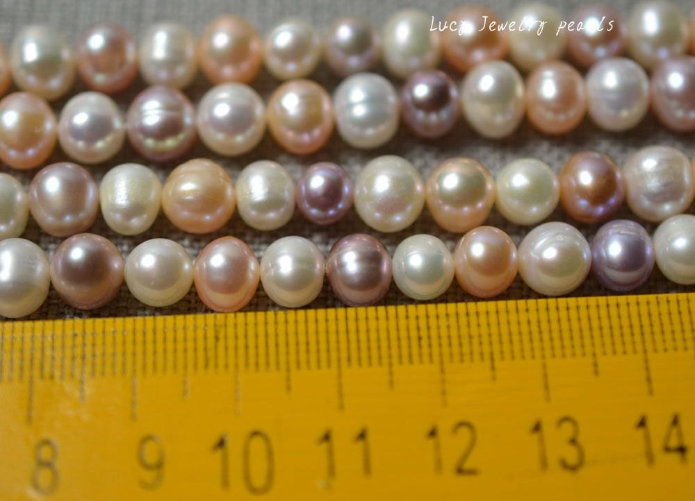 Multicolor Potato Pearl 7-7.5mm Wholesale Large Hole Freshwater Pearl ...