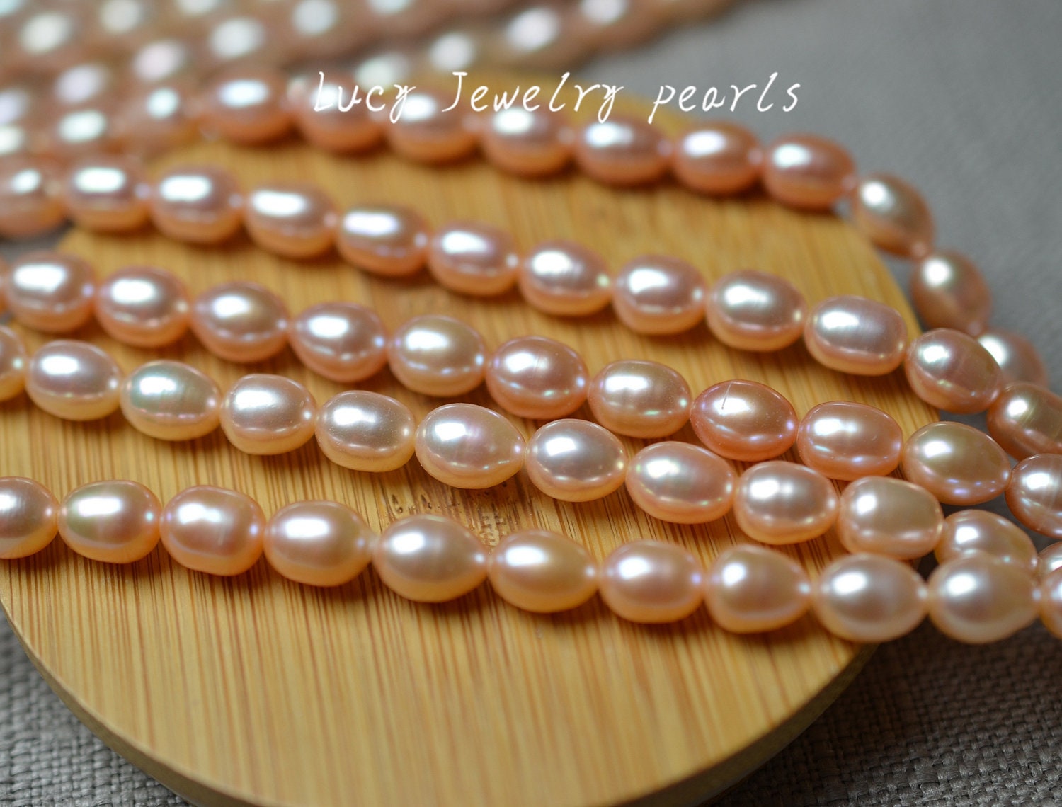 Natural Peach Oval Pearl Necklace Good Pearl 6.5-7mm Wholesale - Etsy