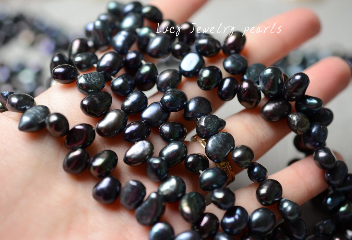 Dark Pearl Necklace 6.5-7.5mm Wholesale Baroque Pearl Necklace ...