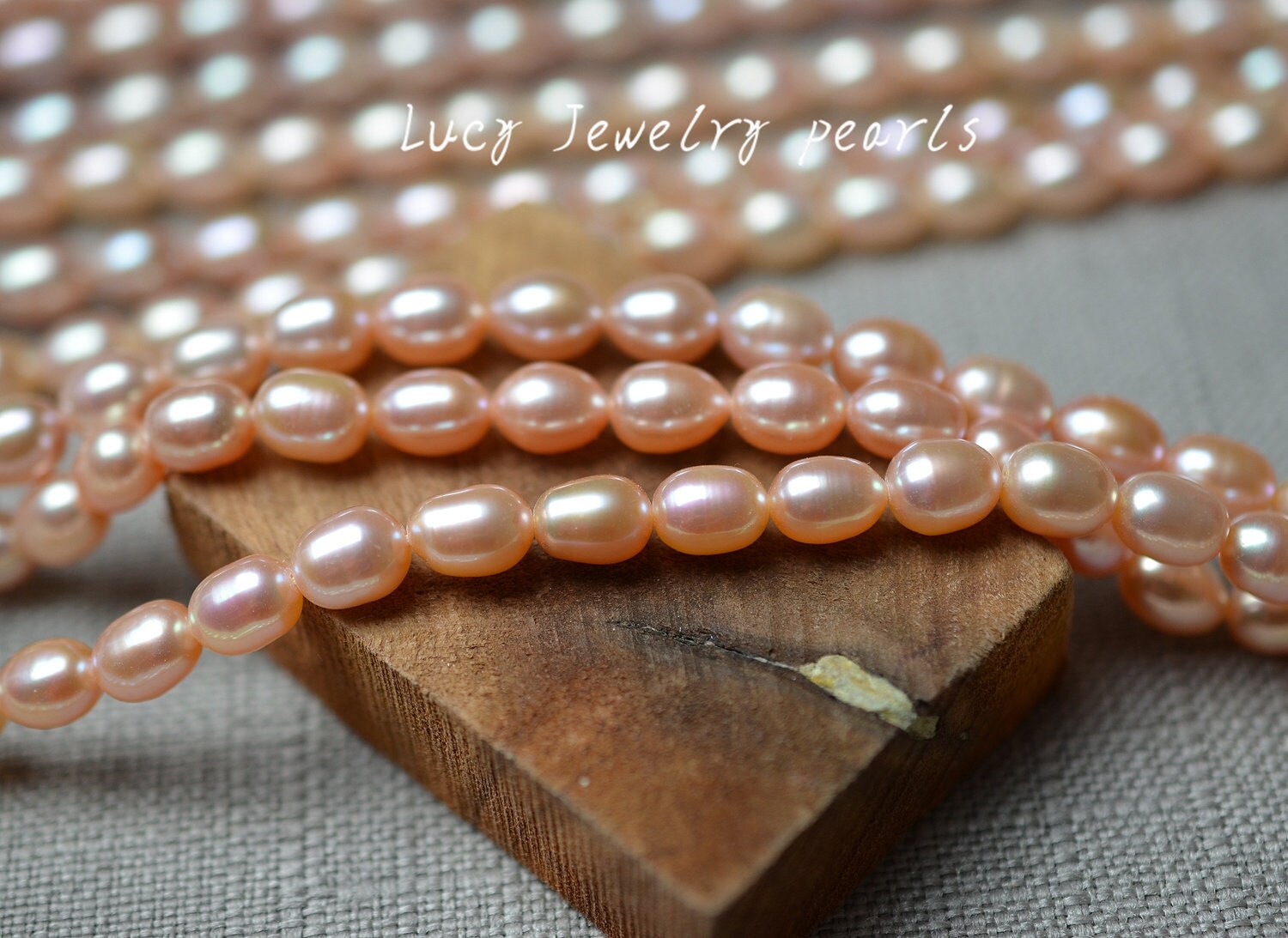 Natural Peach Oval Pearl Necklace Good Pearl 6.5-7mm Wholesale - Etsy