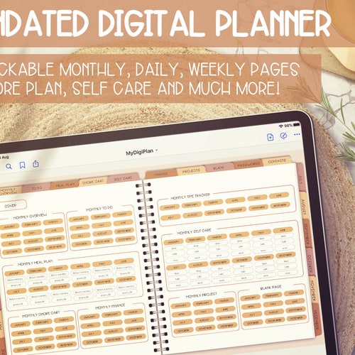 Undated Digital Planner for Goodnotes Notability Planner | Etsy