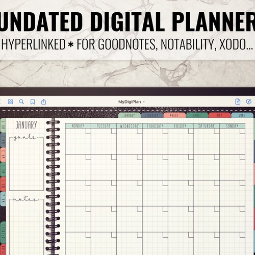 Goodnotes Planner Digital Planner Undated Ipad Planner | Etsy