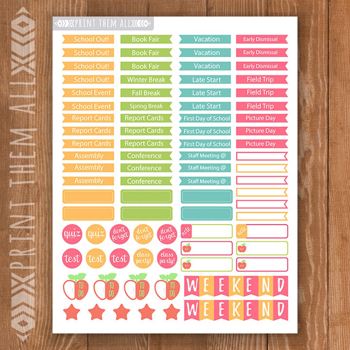 Teacher Planner Stickers Happy Planner Teacher Edition - Etsy