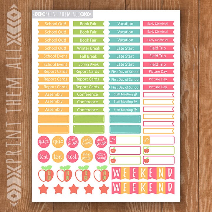 Teacher Planner Stickers Happy Planner Teacher Edition | Etsy