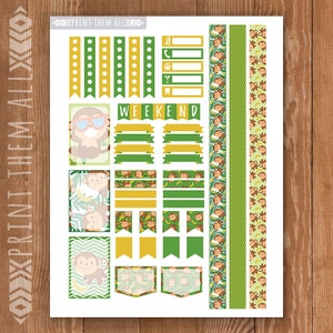Monkey Planner Stickers Printable, HAPPY PLANNER Sticker, Monthly ...