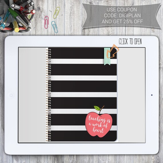 Teacher Digital Planner for GoodNotes Notability Planner | Etsy