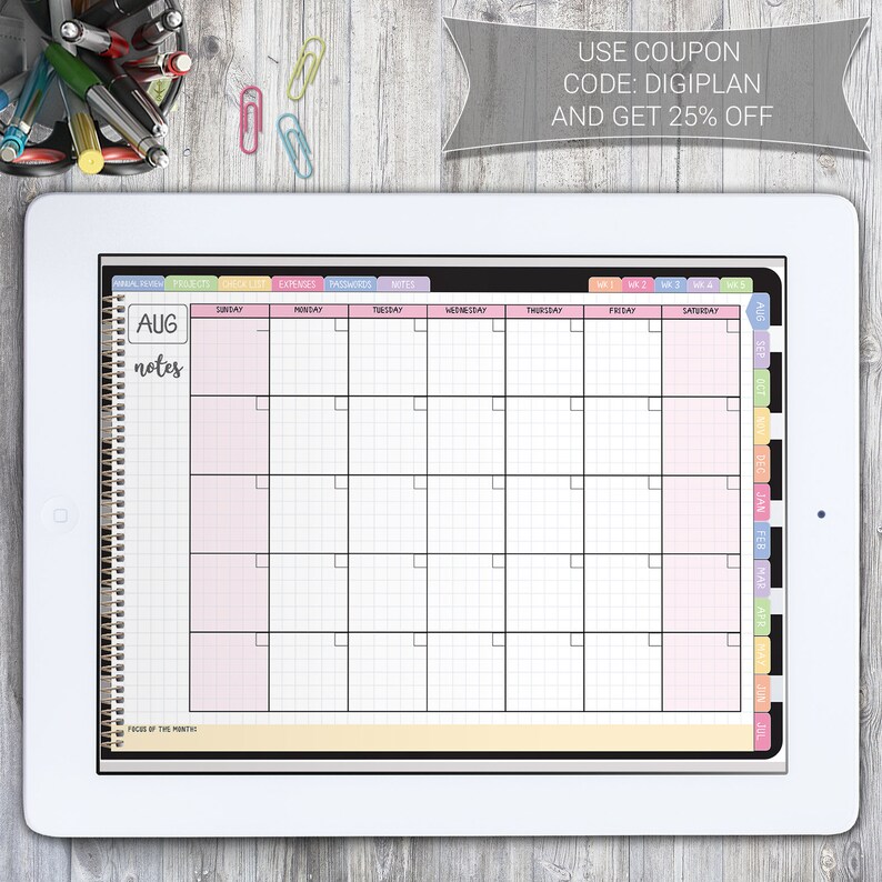 Teacher Digital Planner: Goodnotes, Notability, Xodo Compatible (PDF ...