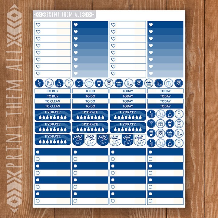 Baseball Planner Stickers Printable Big Happy Planner | Etsy