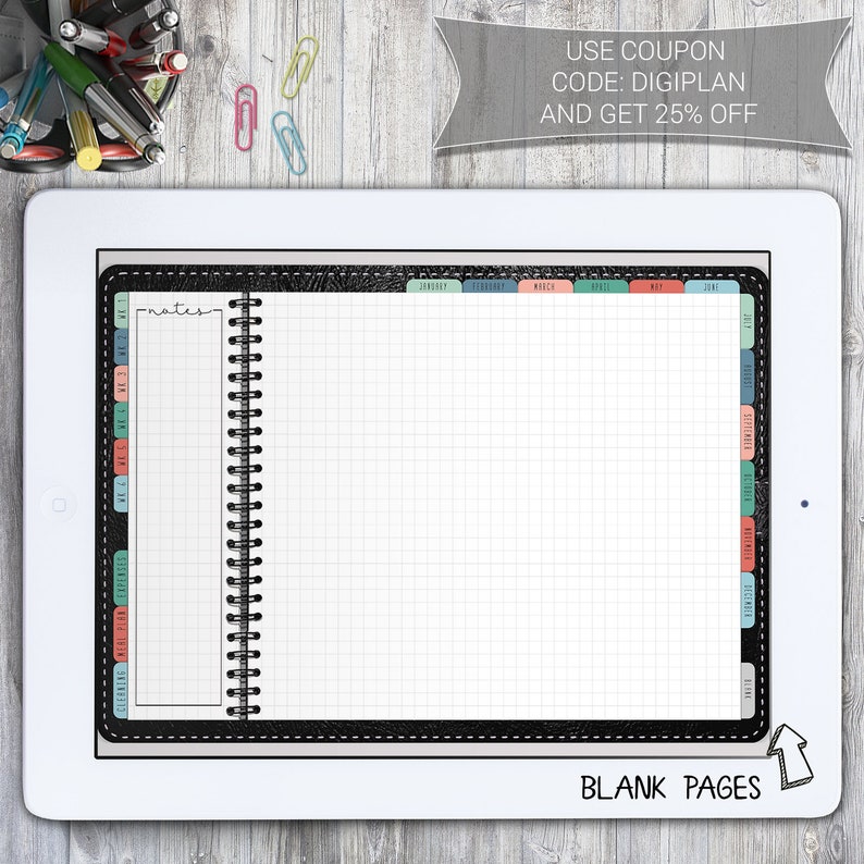 Undated Digital Planner for GoodNotes Notability Planner | Etsy